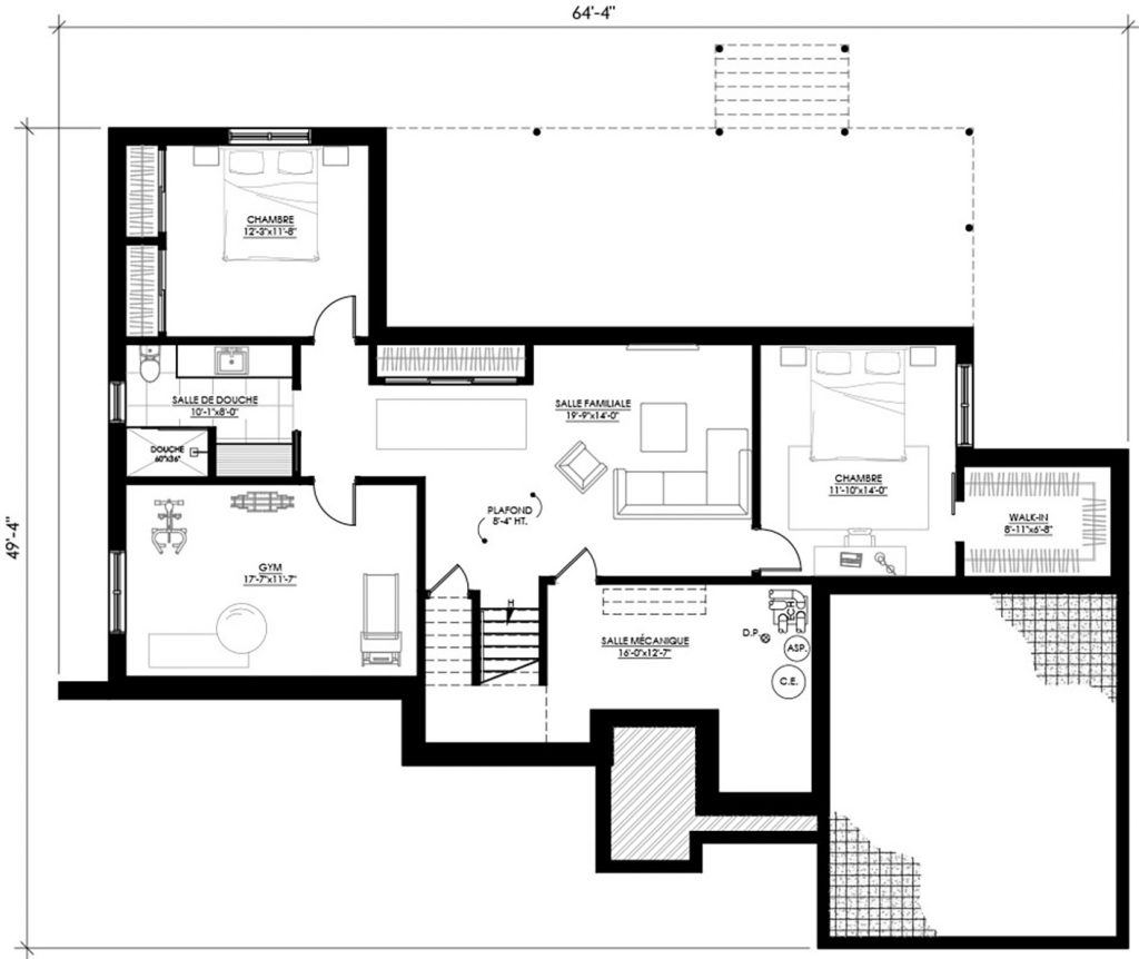 Plan de maison Ë_156E - Leguë Architecture