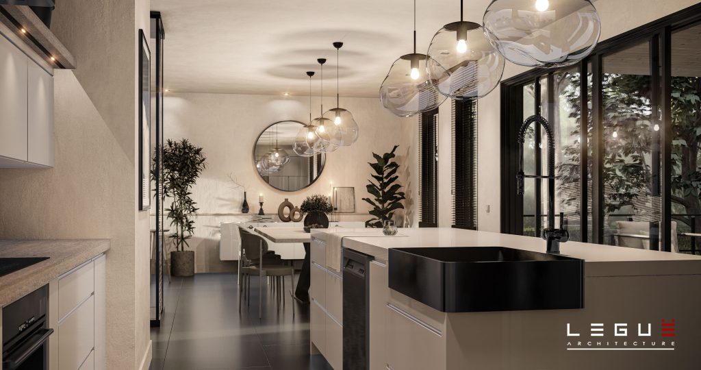 Plan de maison Ë_104B - Leguë Architecture