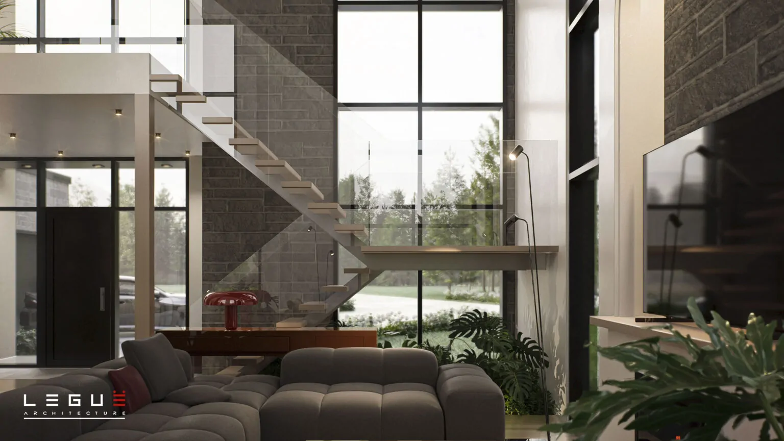 Plan de maison Ë_253 - Leguë Architecture